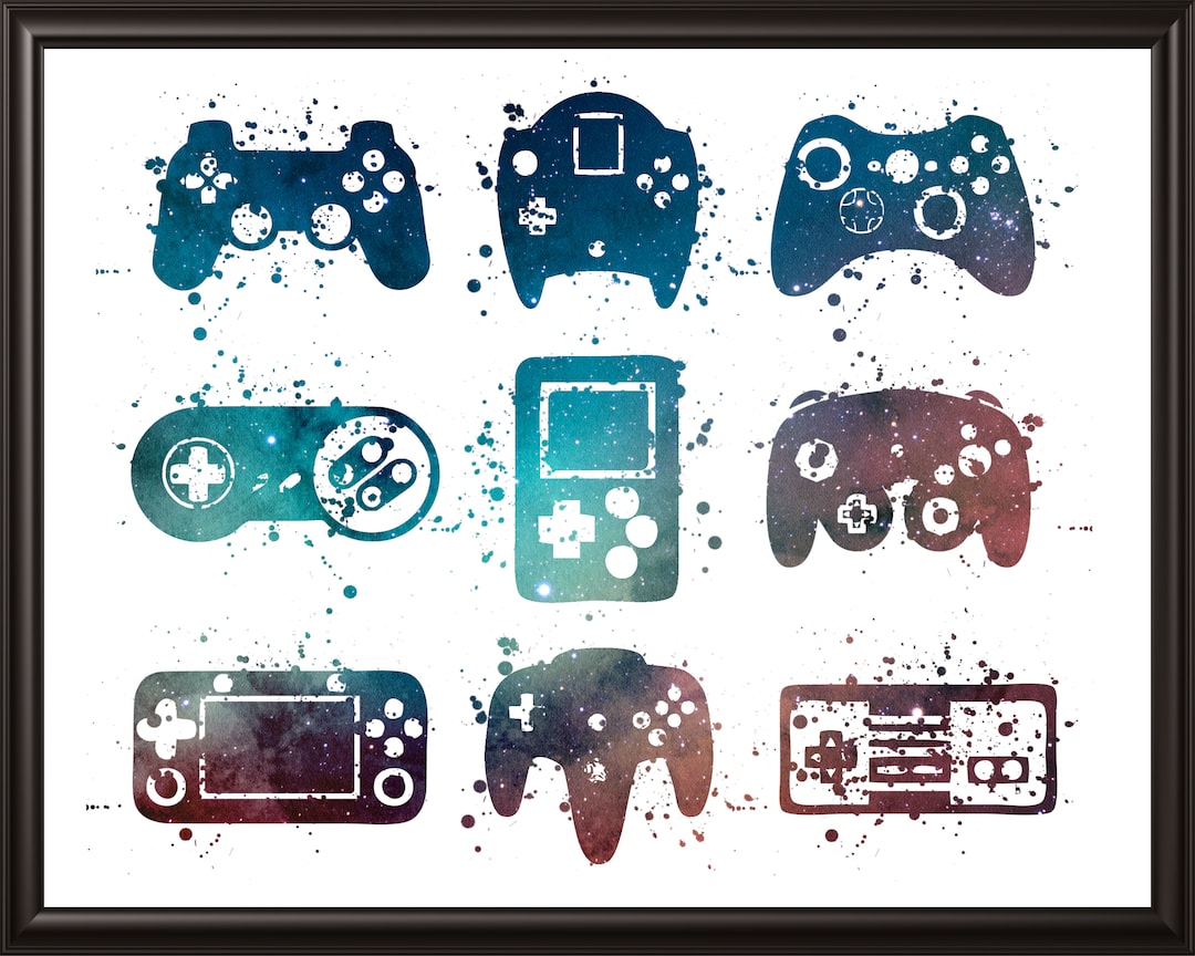 Video Game Player PRINTABLE Wall Art Print Poster Retro - Etsy