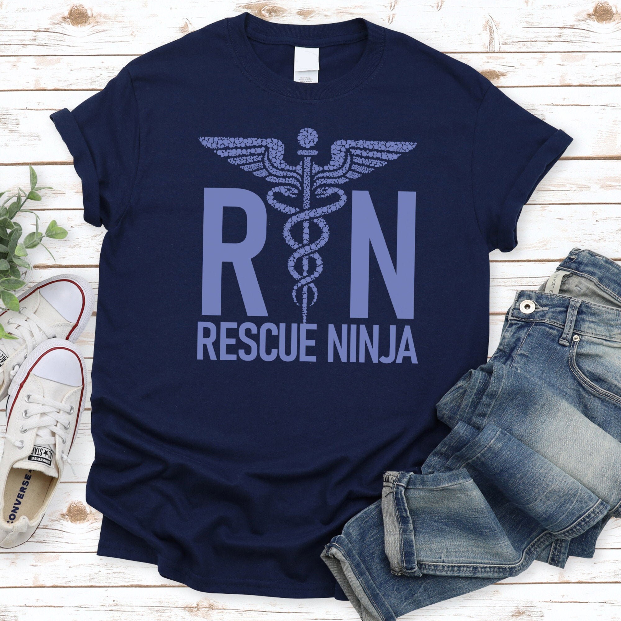 Funny Nurse T-shirt: RESCUE NINJA Registered Nurse Tee Shirt - Etsy