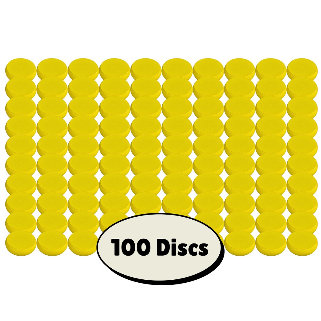 100 Yellow Crokinole Discs - Etsy