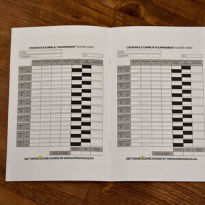 Crokinole Rules & Score Cards (physical Copy) - Etsy Canada