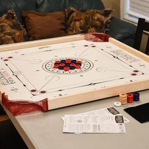 Beginner Carrom / Pinnochi Board Set American Style - Etsy Australia