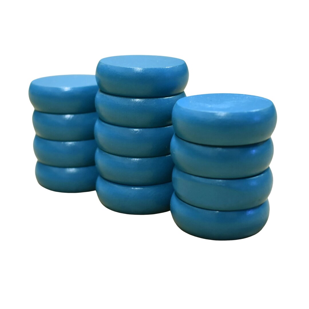 13 Light Blue Crokinole Discs (half Set / for 1 Player) - Etsy