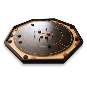 Walnut Crokinole Board for Beginners - Walnut & Maple Melamine - Etsy