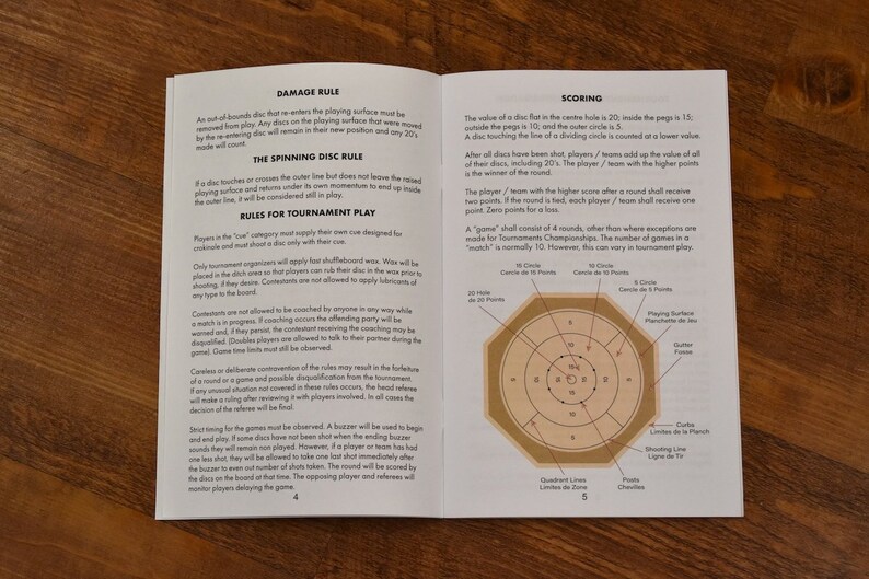 Crokinole Rules & Score Cards physical Copy - Etsy