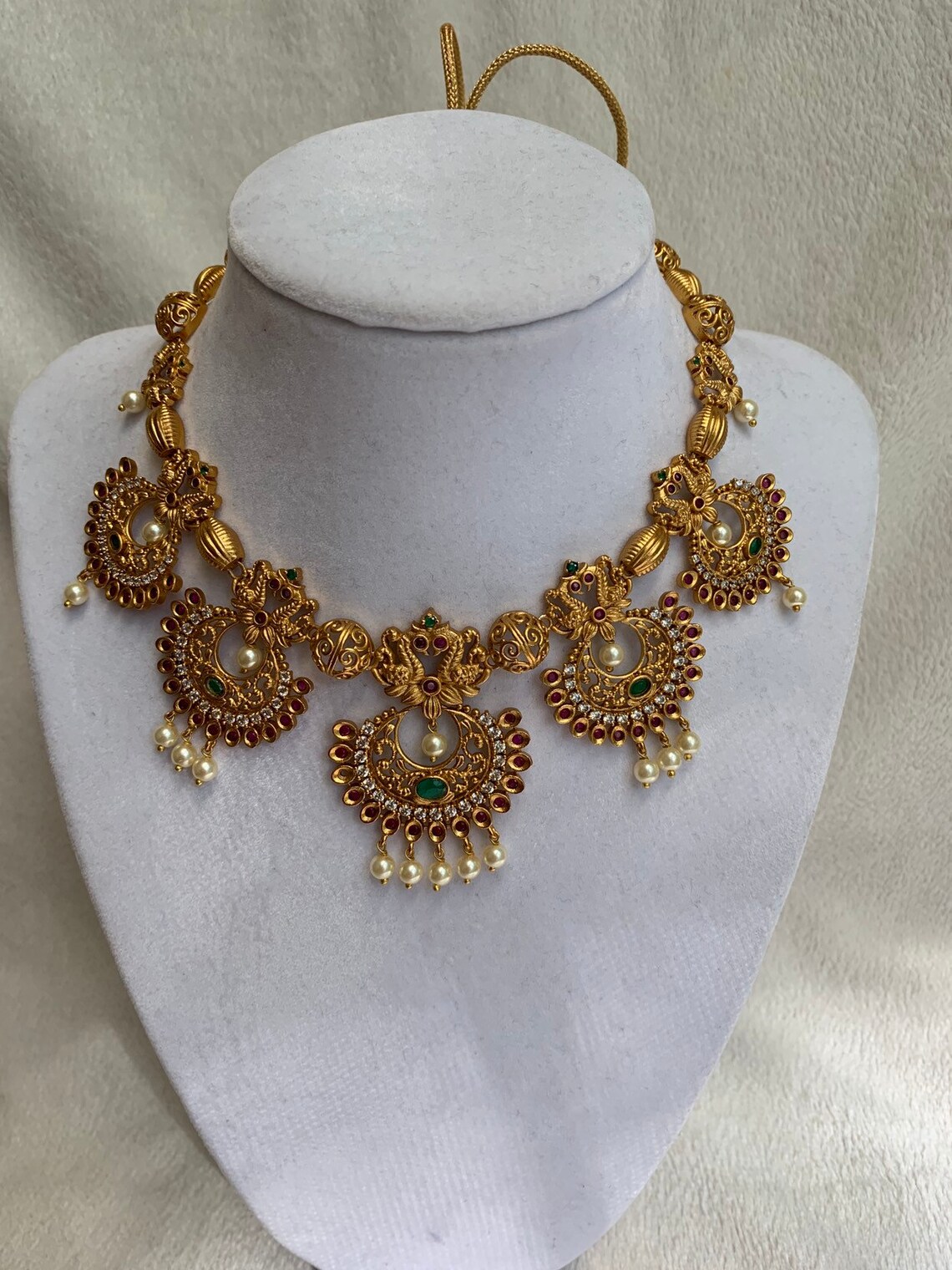 Matte Finish Golden Necklace. - Etsy