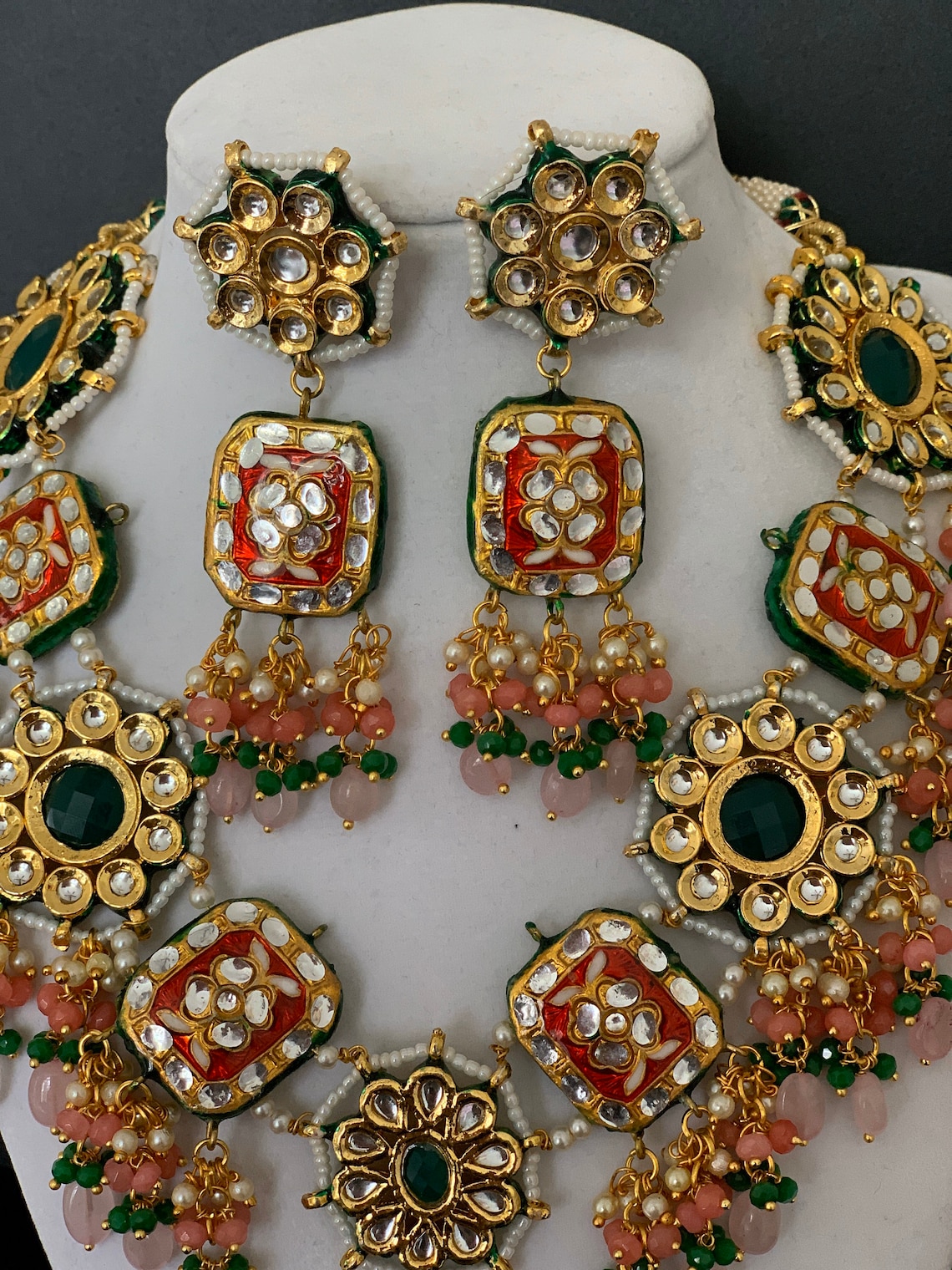 Buy Kundan and Meenakari Necklace Online in India - Etsy