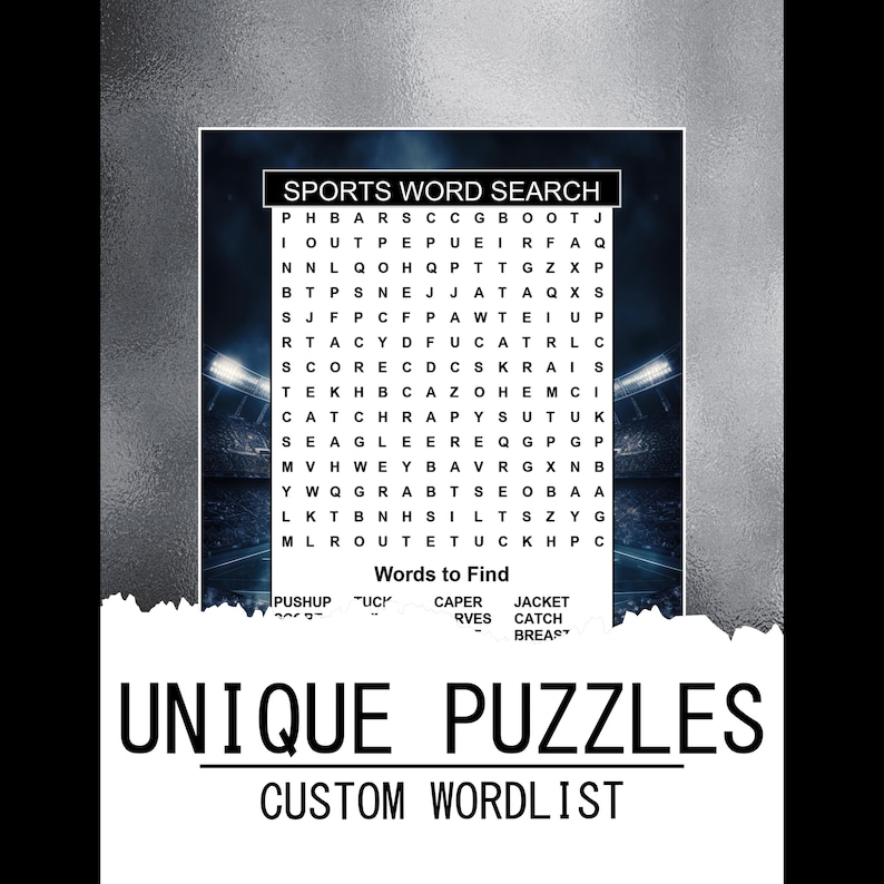 100 Sports Word Search Printable Puzzles, Themed Wordsearch Book Bundle ...