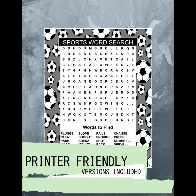 100 Sports Word Search Printable Puzzles, Themed Wordsearch Book Bundle ...