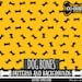 100 Seamless Dog Bone Digital Pattern PNG Dog Scrapbook Paper 100 Solid ...