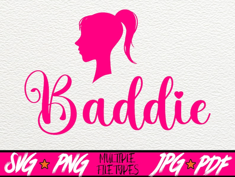 Baddie Pink Logo | SVG Cut File | Png | Jpeg | PDF | Printable Instant ...
