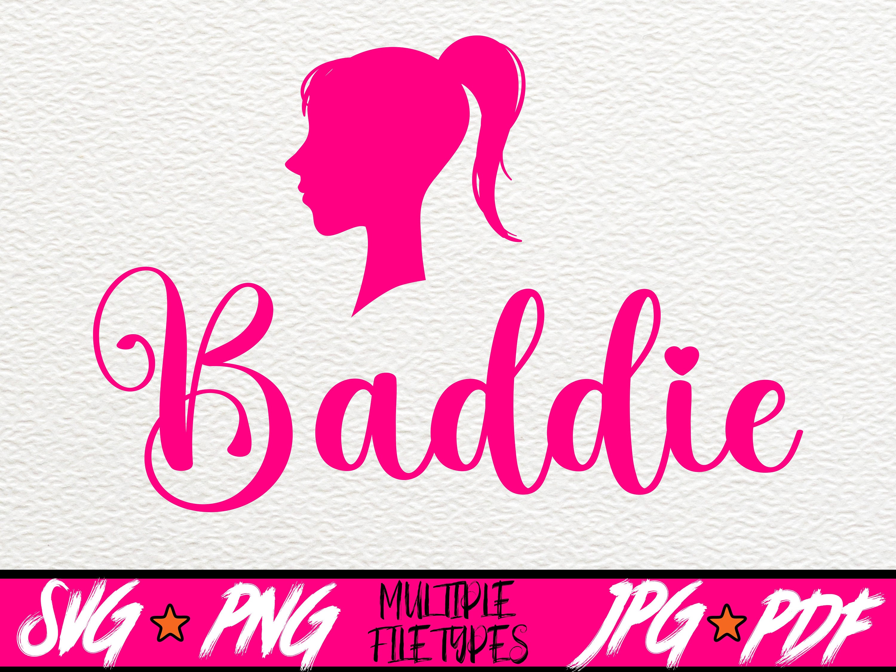 Baddie Pink Logo SVG Cut File Png Jpeg PDF Printable Instant Download ...