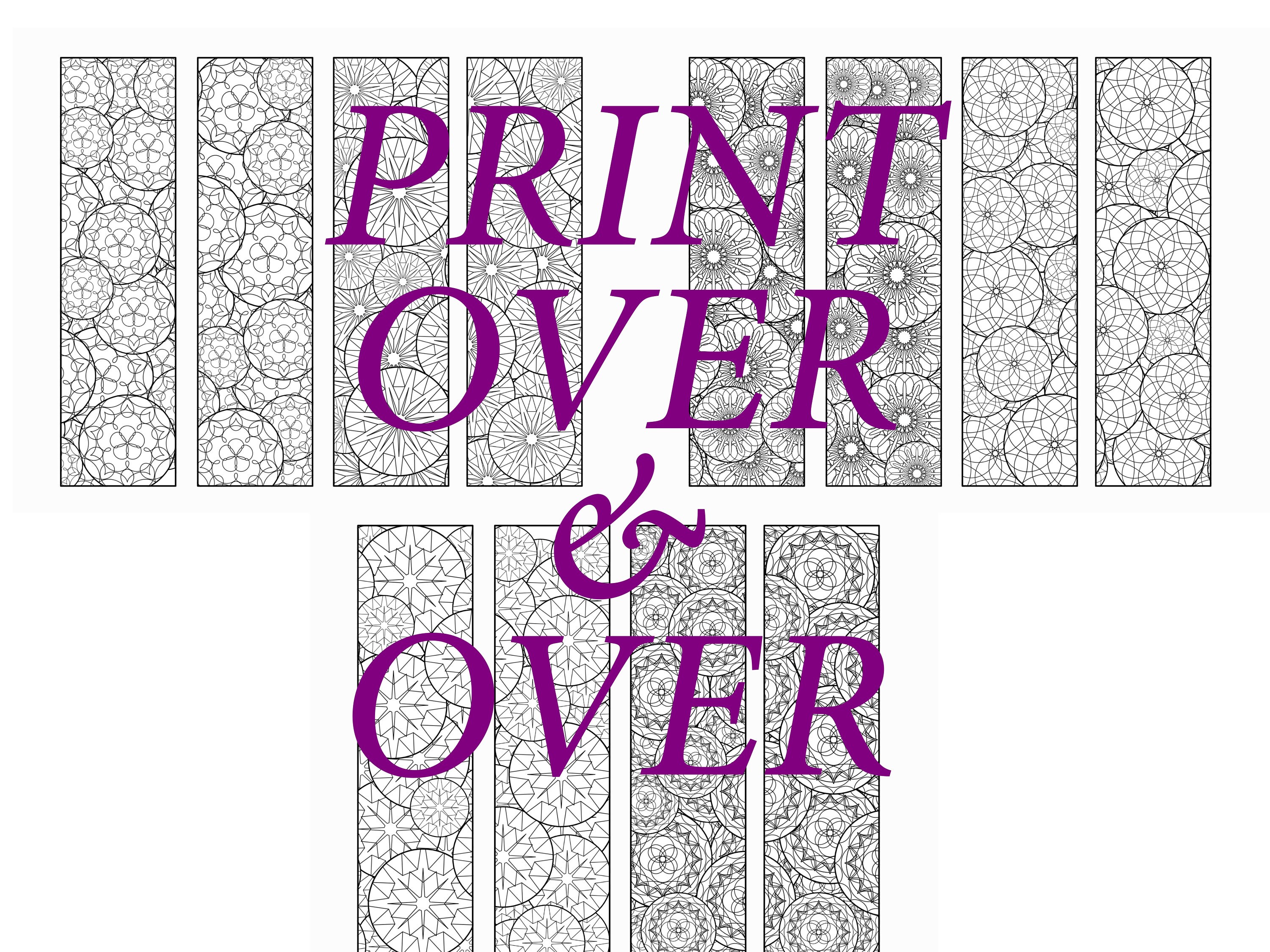 Mandala Coloring Bookmarks | 40 Total Bookmarks 8.5 X 11 Instant ...