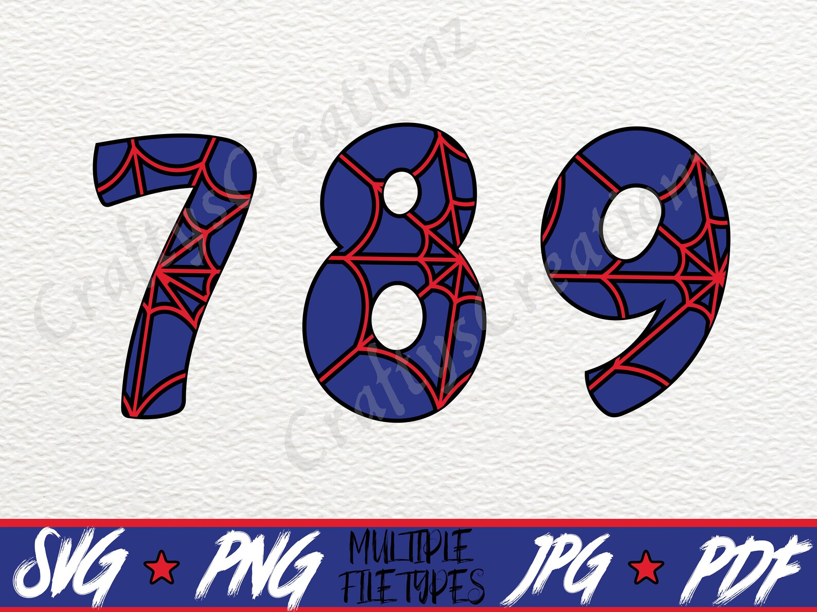 Spiderweb Numbers SVG | Birthday Bundle Png | Jpg | Svg | Pdf | Bday ...