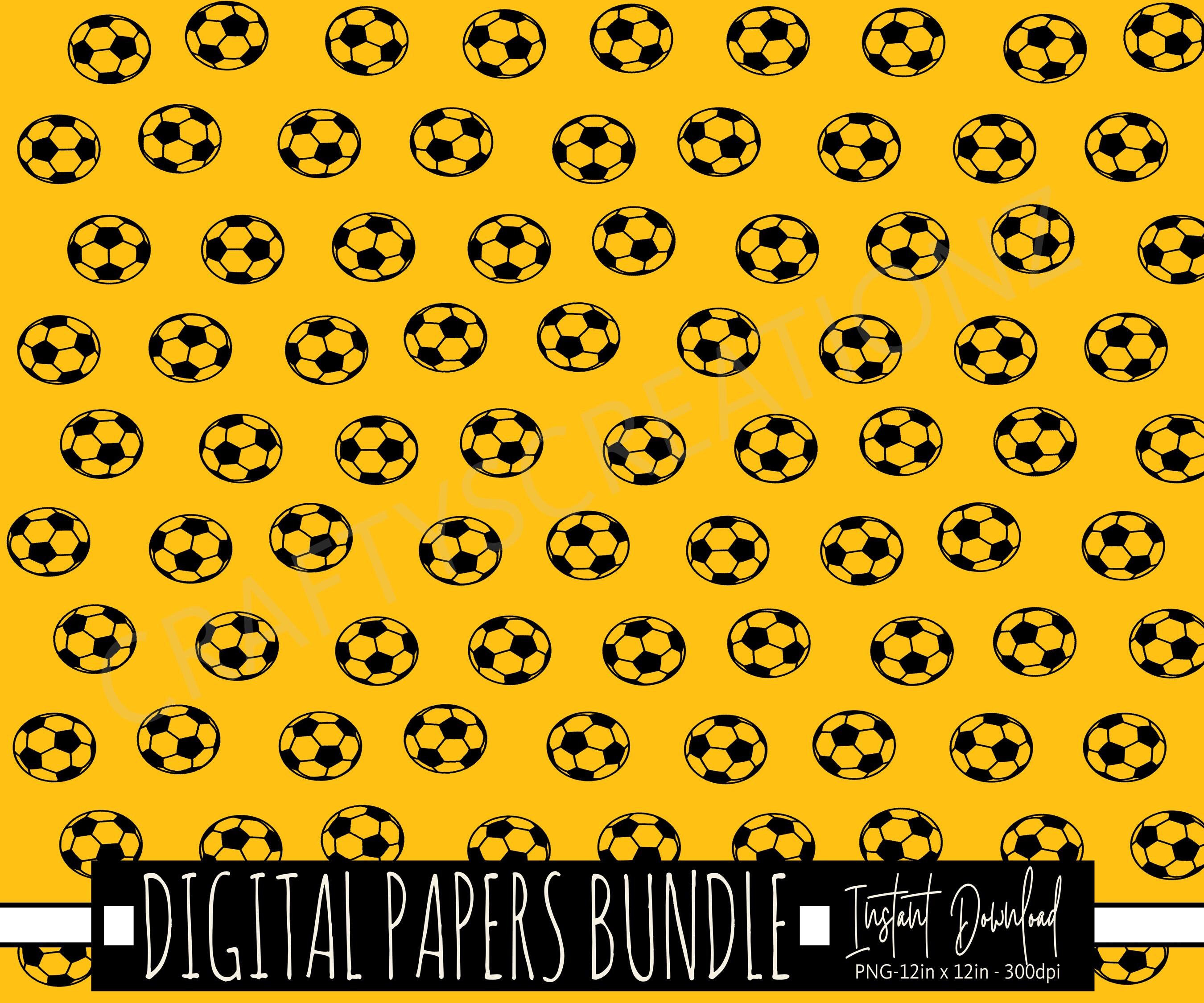 Soccer Ball Digital Paper Pattern PNG Sports Paper Scrapbook 100 ...