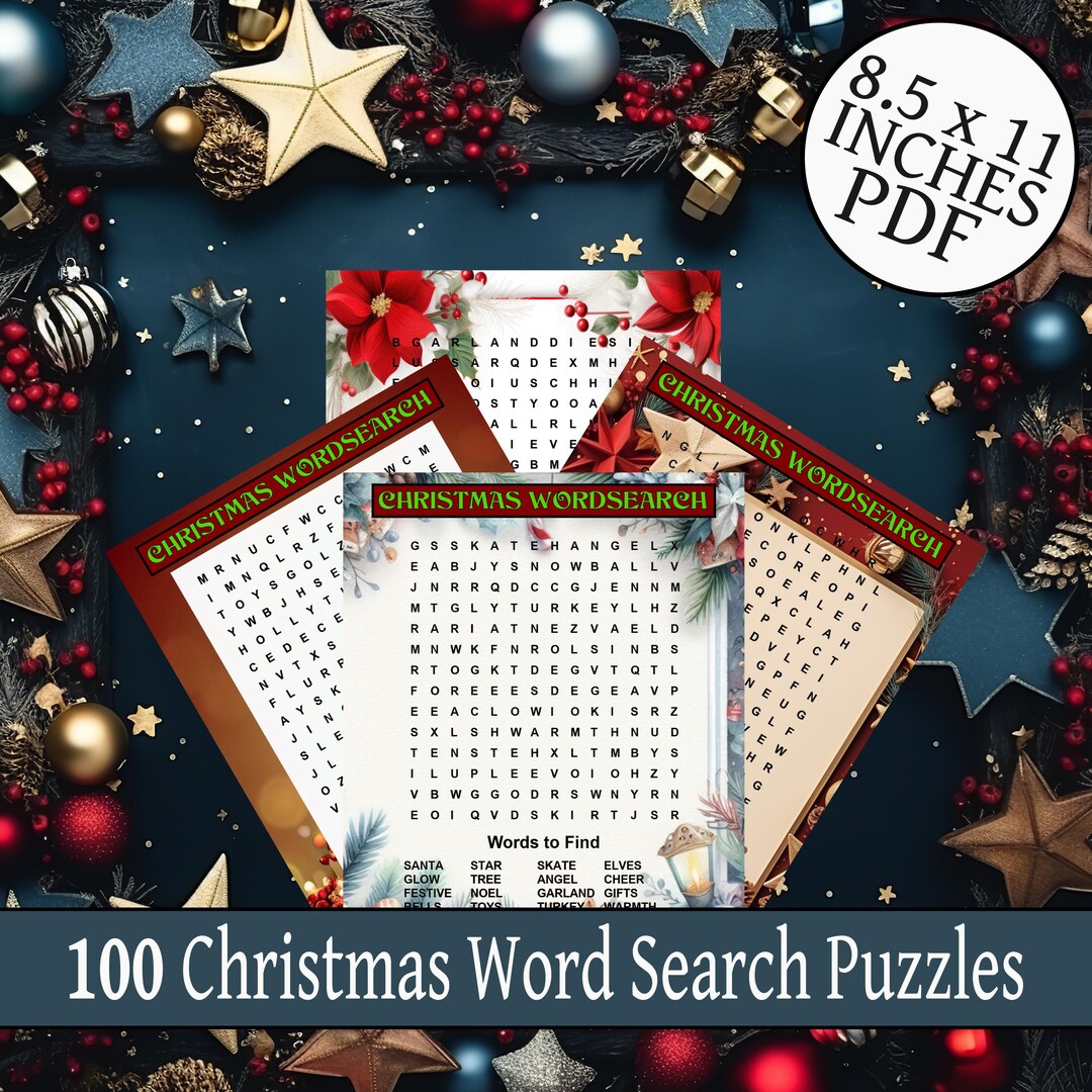 Christmas Word Search Game | 100 Xmas Puzzle Games | Printable ...