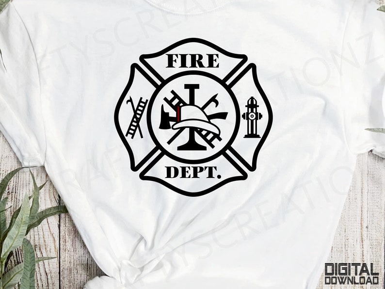 Fire Department SVG Digital Download Design Fire Dept Gift - Etsy