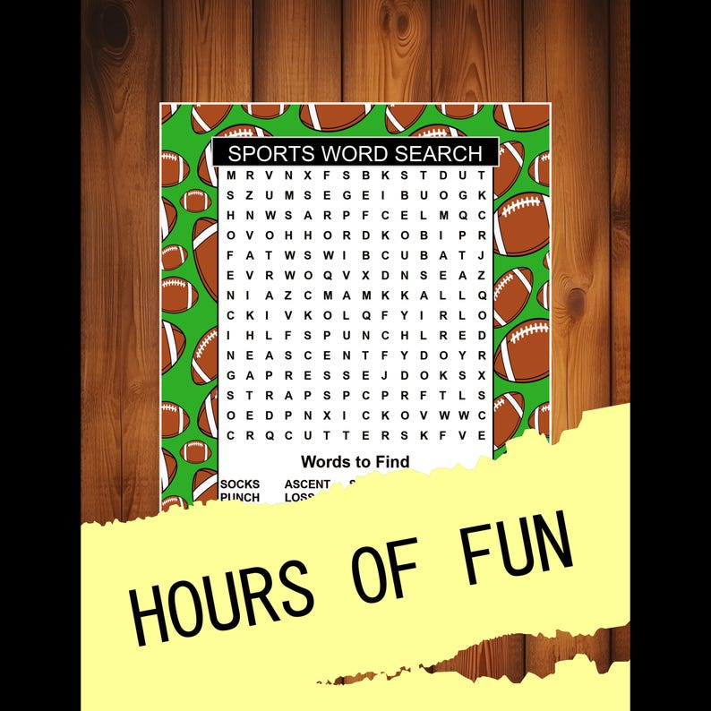 100 Sports Word Search Printable Puzzles, Themed Wordsearch Book Bundle ...