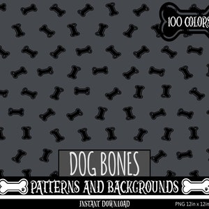 100 Seamless Dog Bone Digital Pattern PNG | Dog Scrapbook Paper | 100 ...