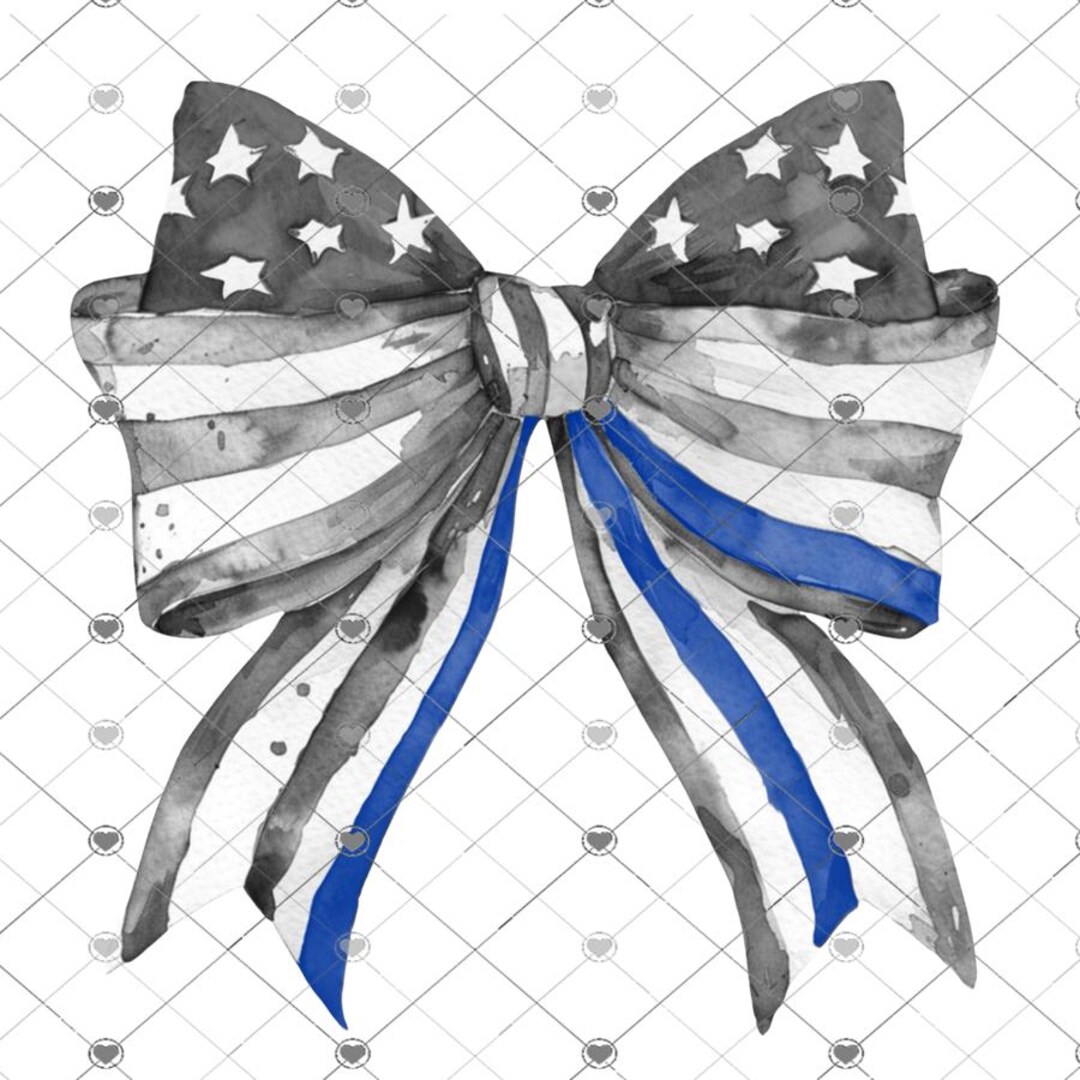 Police Bow PNG - Etsy
