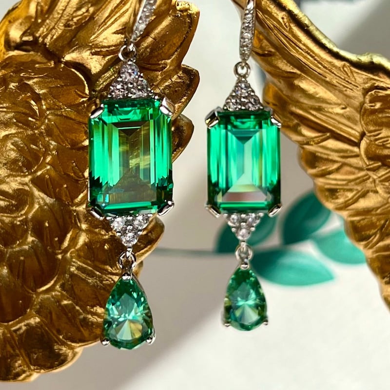 Emerald Earrings - Etsy