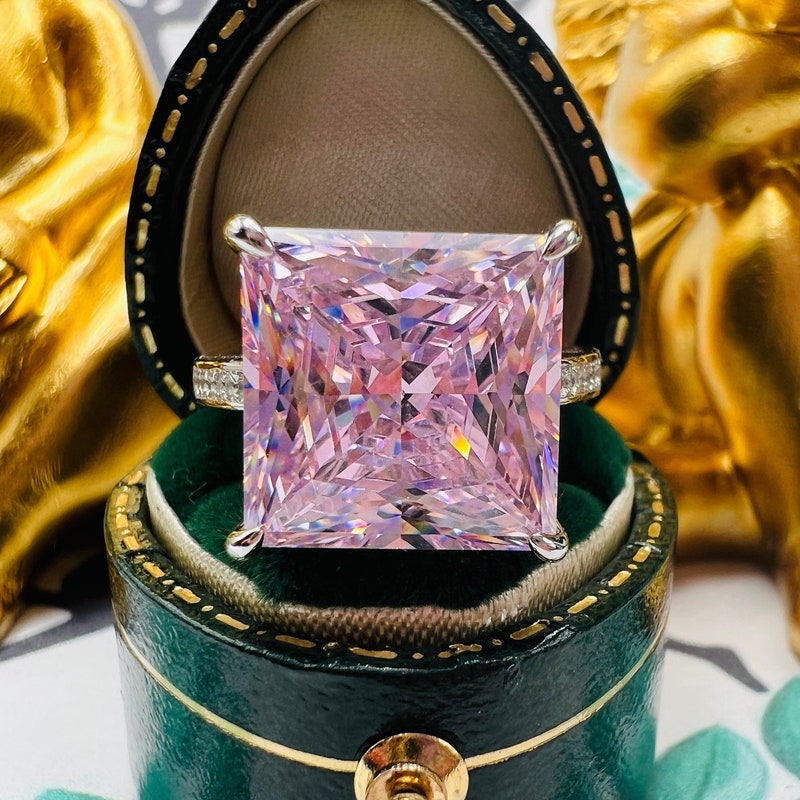 Pink Engagement Ring - Etsy