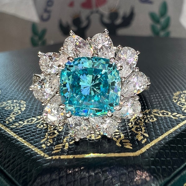 3 Carat Blue Diamond Ring - Etsy