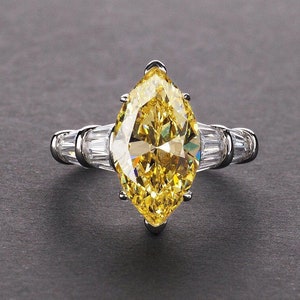 Classic Wedding Ringhorse Eye-shape 6ct 8x14 Mm Fabulous | Etsy