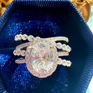 Oval Diamond Multilayer Ring, Luxury Fancy Ring, Unique Design, Best ...