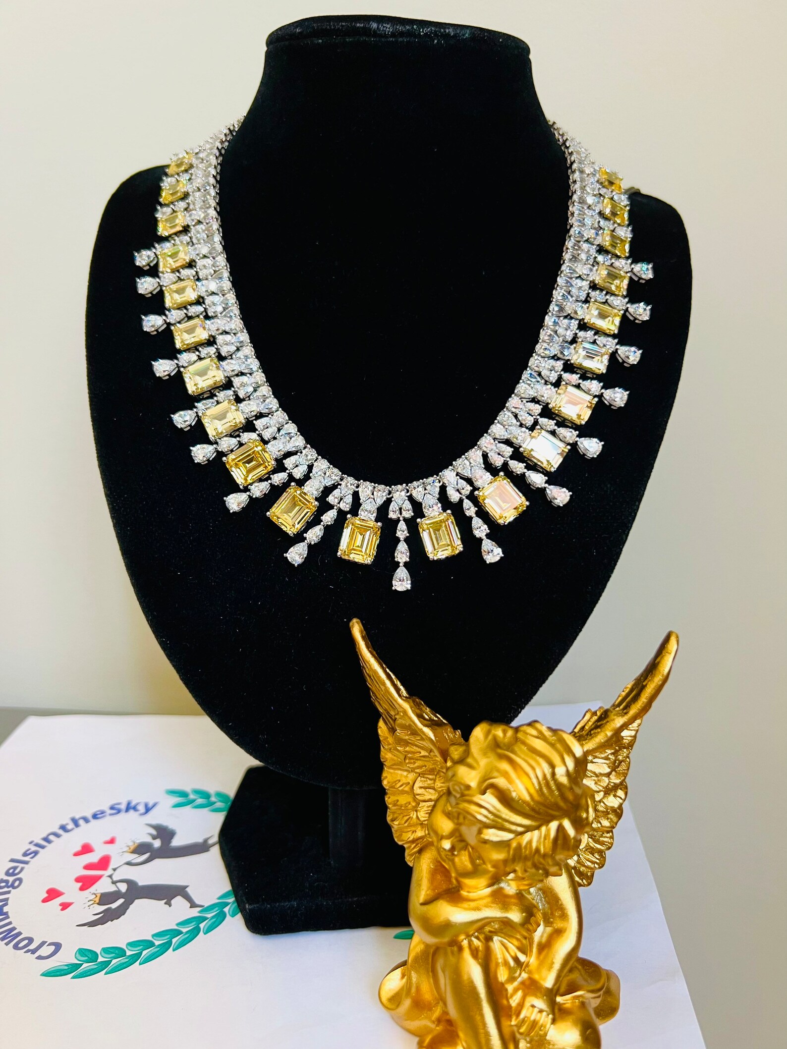 Fabulous Jewelry Set CANARY DIAMOND Necklace Exquisite Jewelry Vintage ...