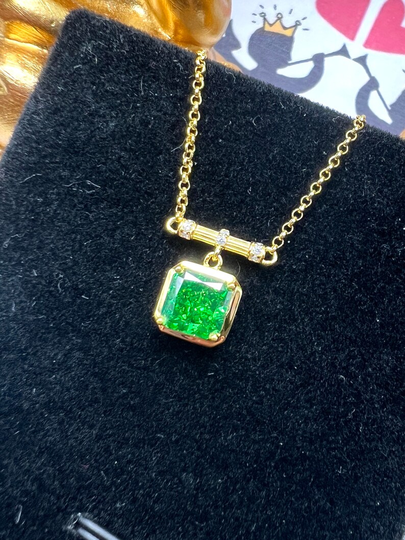 Dainty Stunning Pendant, MINI Fancy Forest Green Pendant Exquisite ...