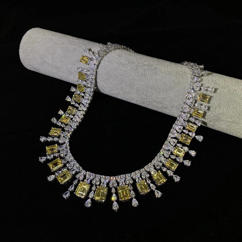 Fabulous Jewelry Set CANARY DIAMOND Necklace Exquisite Jewelry - Etsy