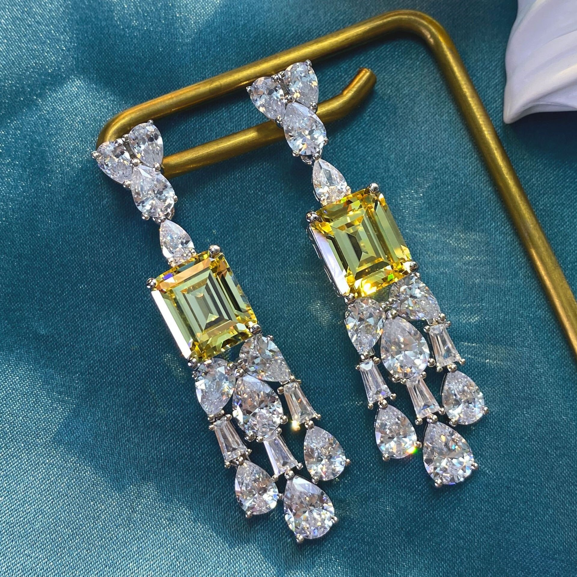 Fabulous Jewelry set CANARY DIAMOND Necklace Exquisite Jewelry | Etsy