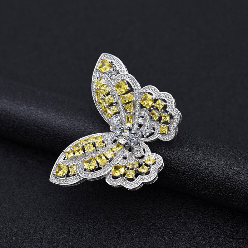 Butterfly RING Exquisite Canary Yellow Diamond Ring Vivid | Etsy