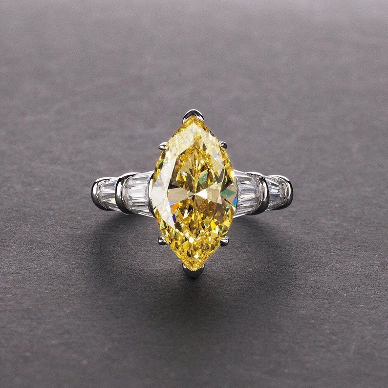 Classic Wedding Ringhorse Eye-shape 6ct 8x14 Mm Fabulous | Etsy