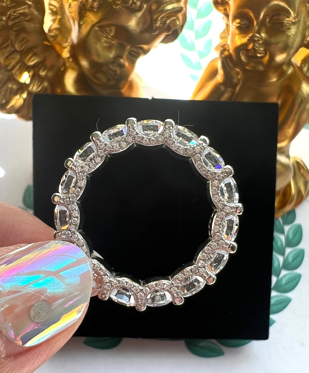 10+ Carat Eternity Diamond Band, Fabulous Engagement BAND Ring FULL of ...