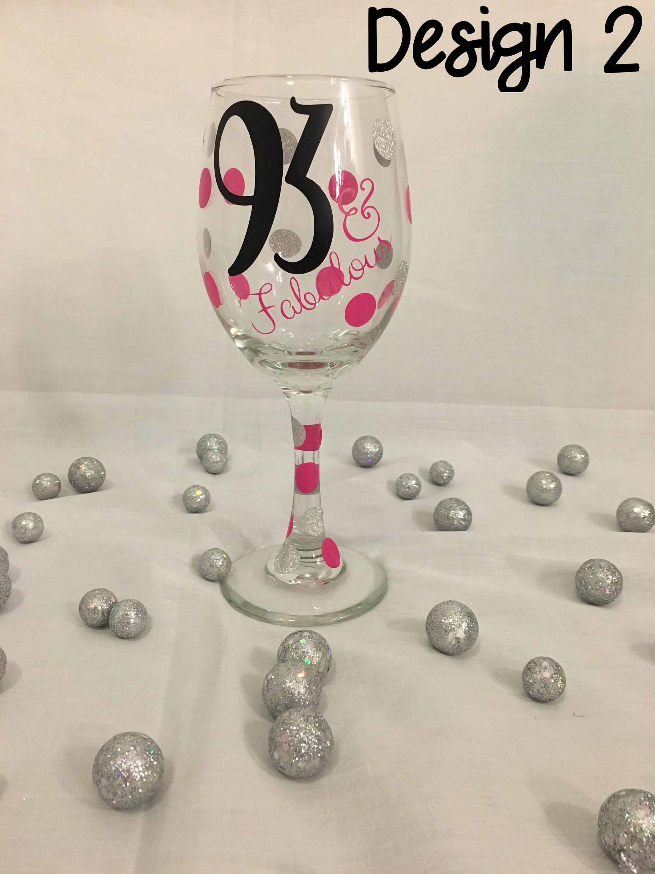 Personalized Birthday Wine Glasses Etsy