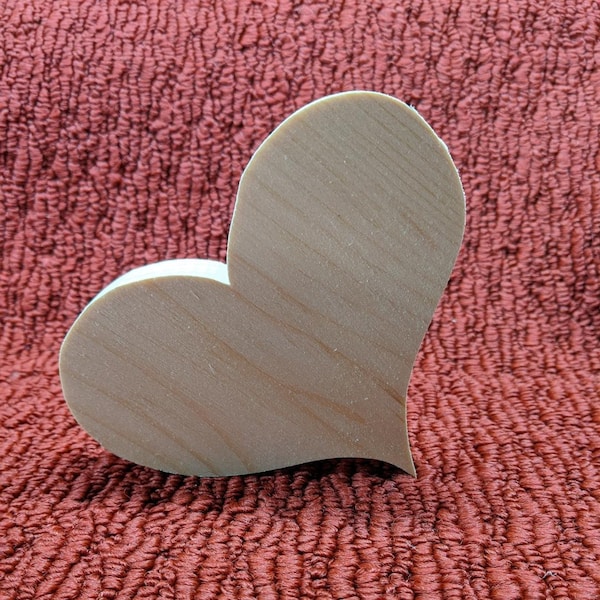 Painted Wooden Heart - Etsy