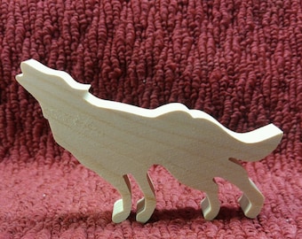 Unfinished Wooden Wolf Shape Animal Wildlife Craft up - Etsy