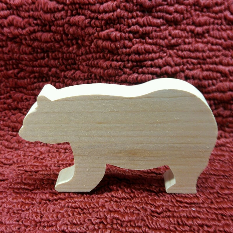 Painted Wooden Bears - Etsy