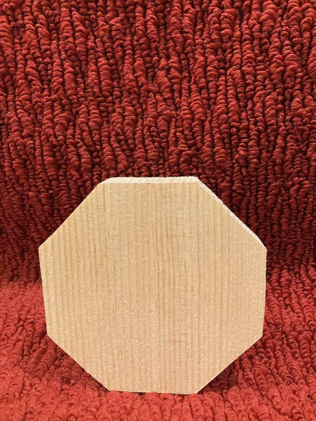 Wood Octagon Plaque, 4" Tall, 4" Wide, 3/4" Thick - Etsy