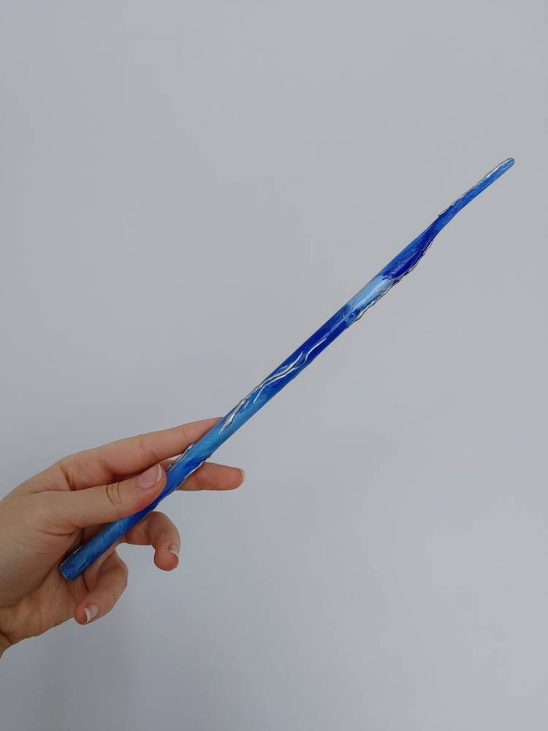 Blue and Silver Wand | Water Inspired - Etsy