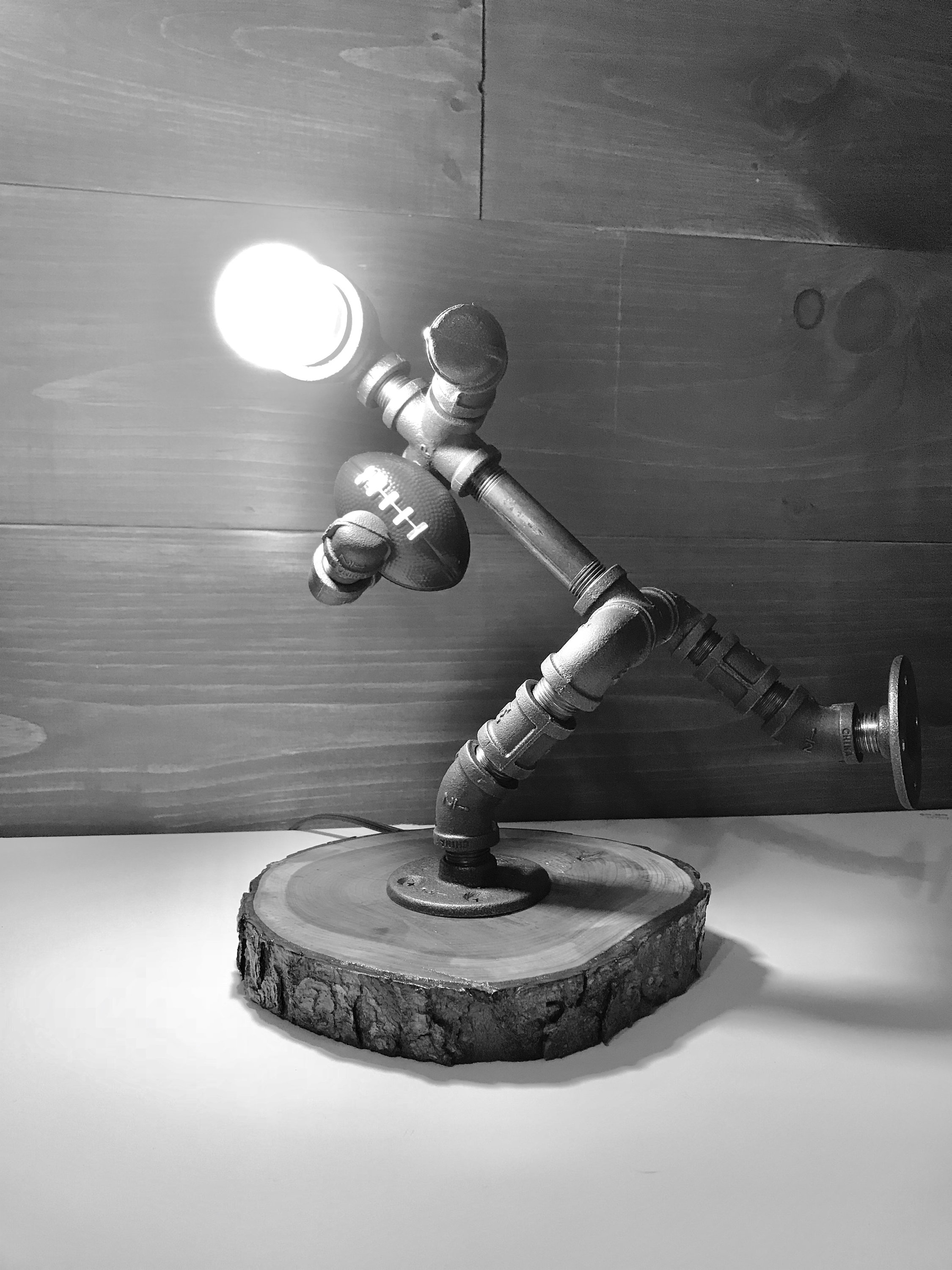 Black Pipe Football Player - Etsy