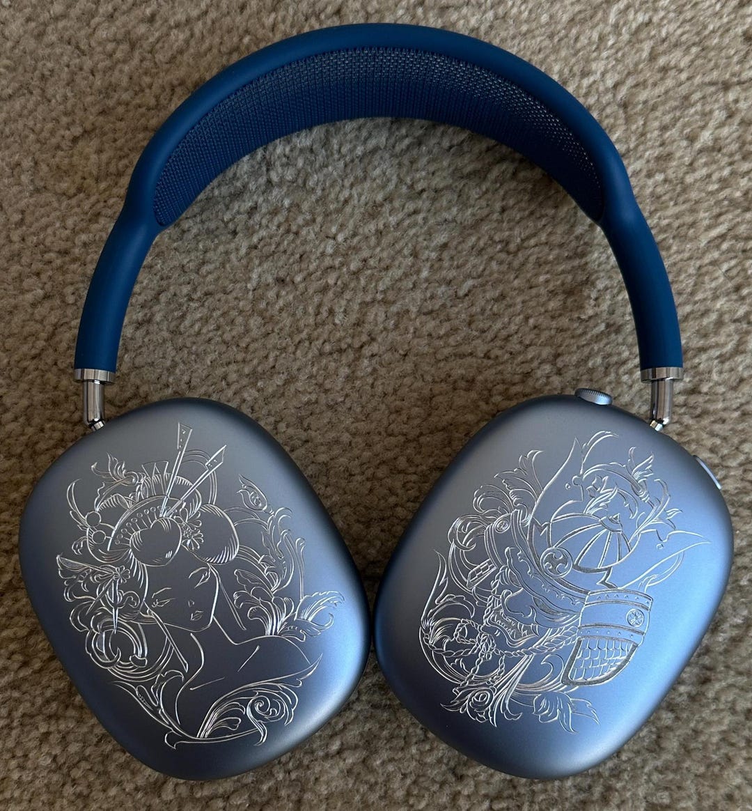 Hand Engraved AirPod Max. This is a Sample , I Will Work With You on ...