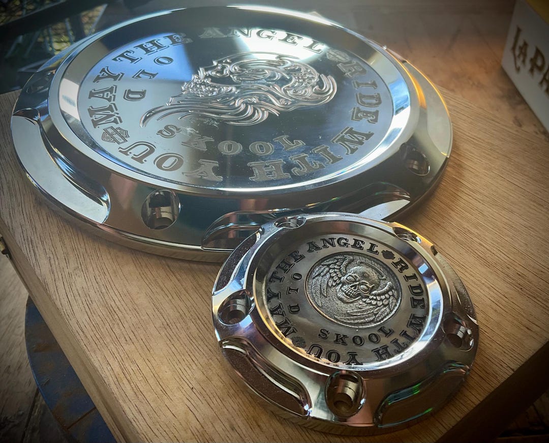 Hand Engraved Chrome Engine Cover Set | Harley Twin Cam, USA Made - Etsy