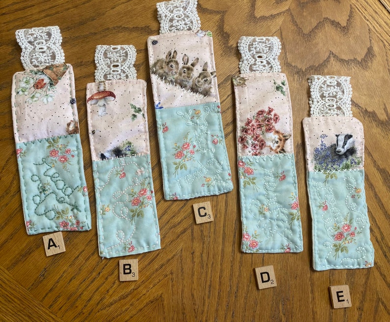 Sweet Forest Animal Hand Quilted Bookmark - Etsy