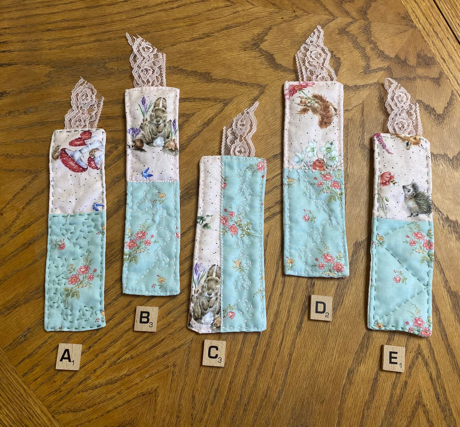 Whimsical Forest Animal Hand Quilted Bookmark - Etsy