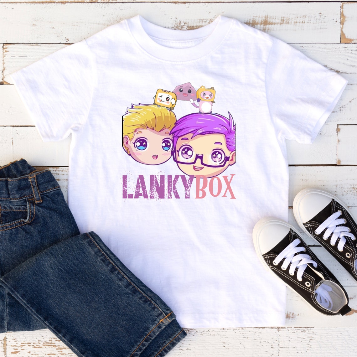 Lankybox Shirt LankyBox Lankybox Adam Lankybox Justin Foxy | Etsy België
