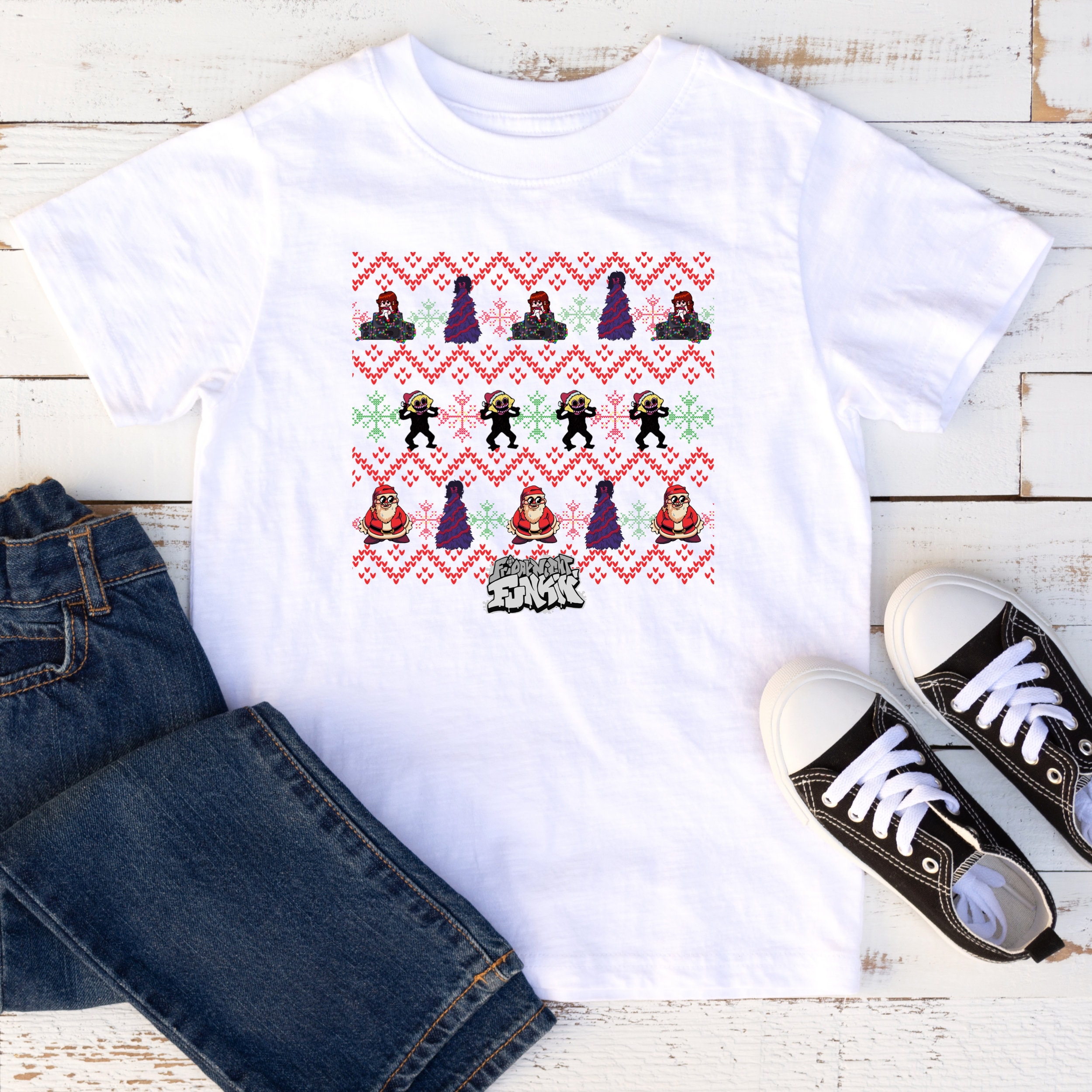 Santa Friday Night Funkin Shirt, Xmas FNF, Friday Night Funkin Shirt ...