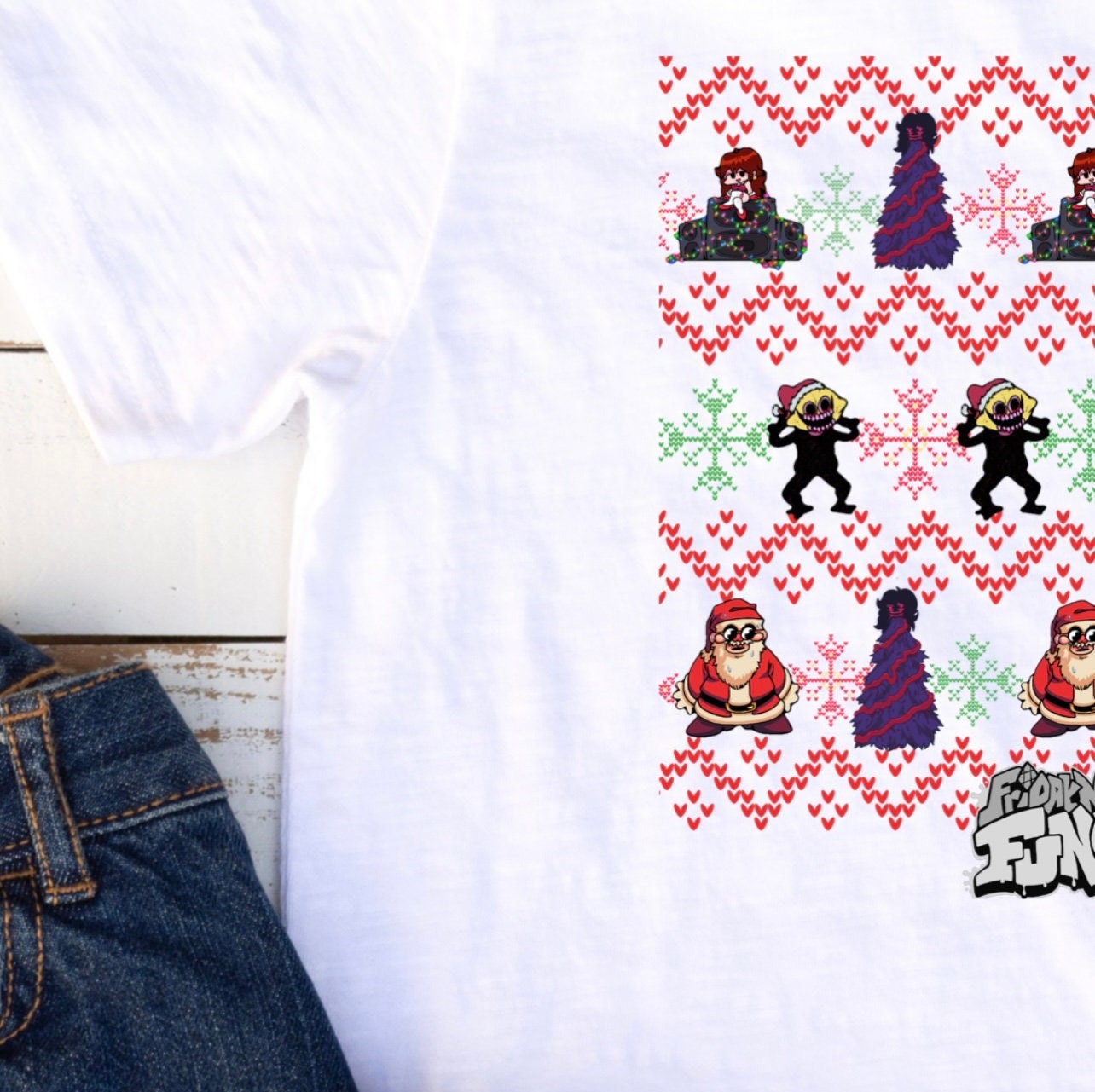 Santa Friday Night Funkin Shirt, Xmas FNF, Friday Night Funkin Shirt ...