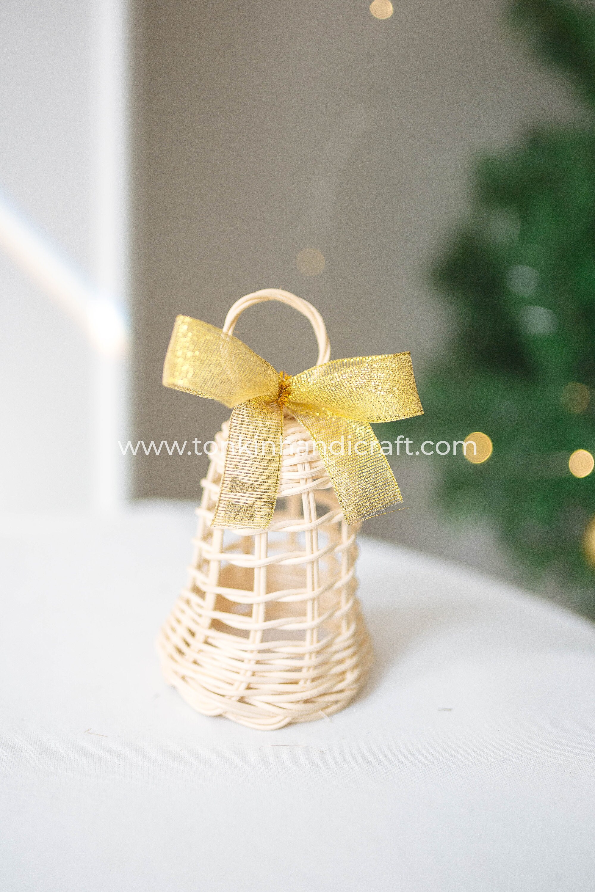 Wicker Bell Rattan Christmas Wicker Bell Tree Hanging Bell - Etsy